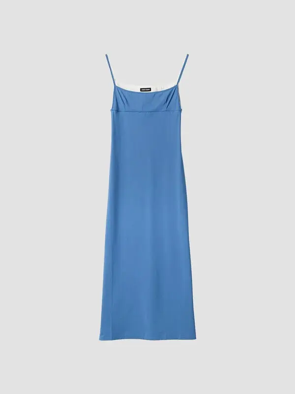 Miu Miu Stretch Jersey Midi Dress - Blue