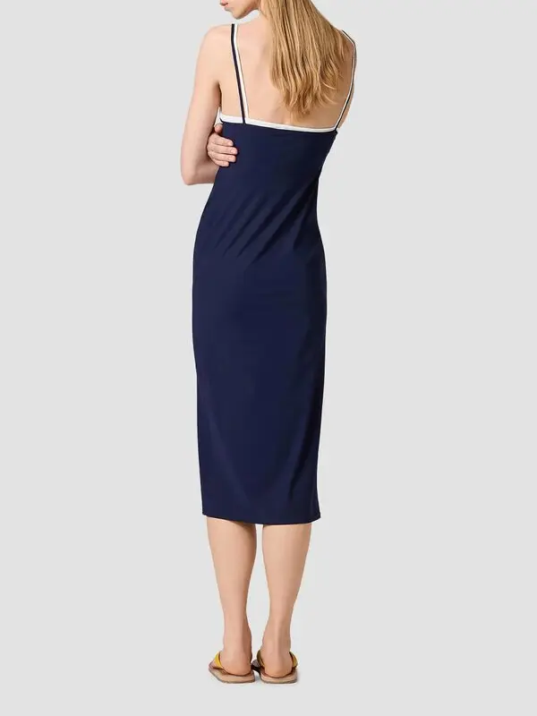 Miu Miu Stretch Jersey Midi Dress - Dark Blue