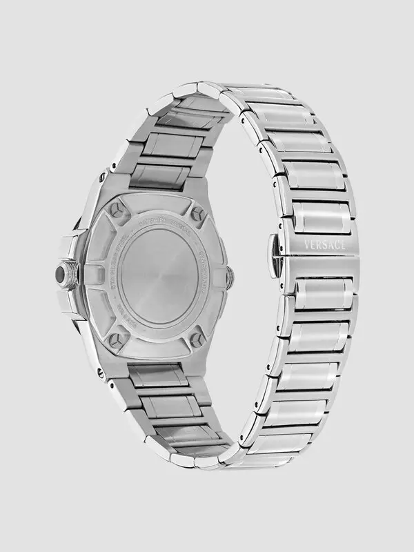Versace Greca Reaction Gmt Stainless Steel Bracelet Watch/44mm