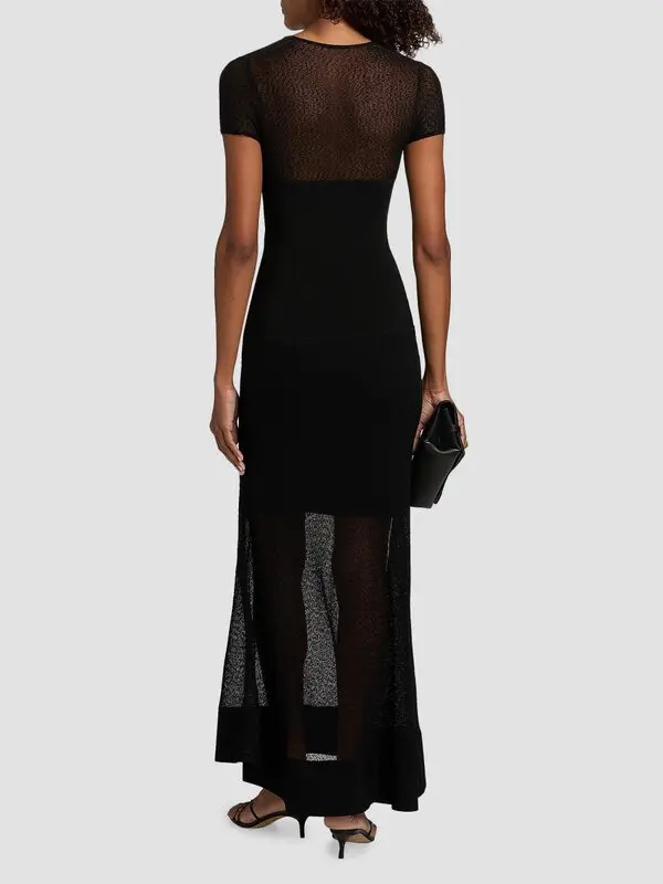 JASON WU Sheer Mesh Sheath Maxi Dress