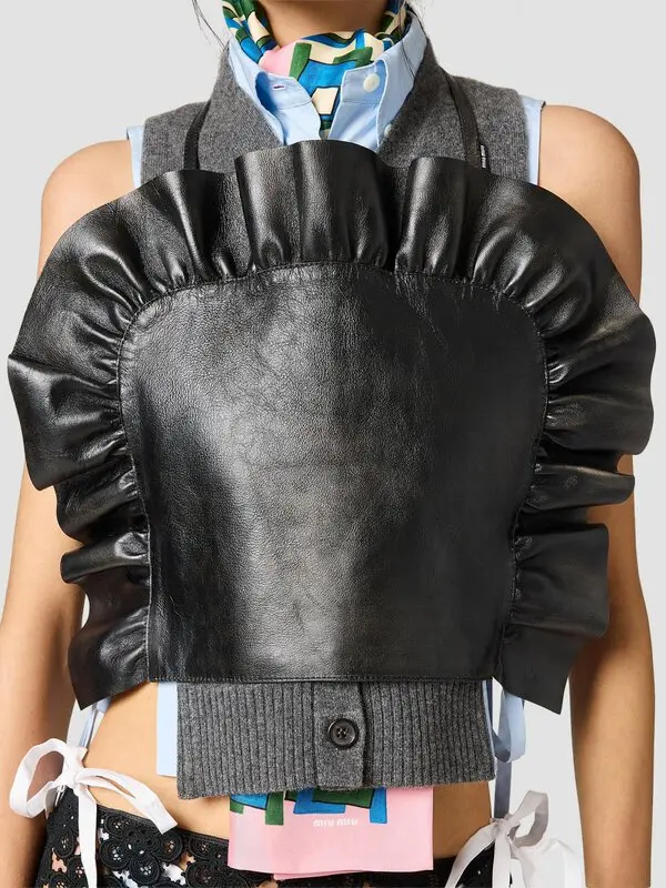 Miu Miu Leather Top
