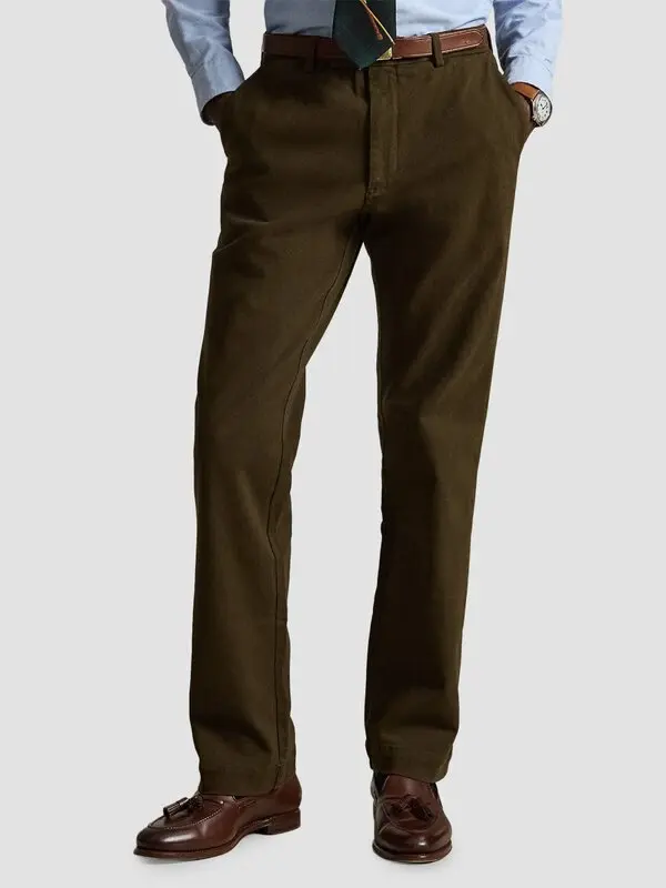 Polo Ralph Lauren Winterized Twill Flat-front Pants - Dark Brown