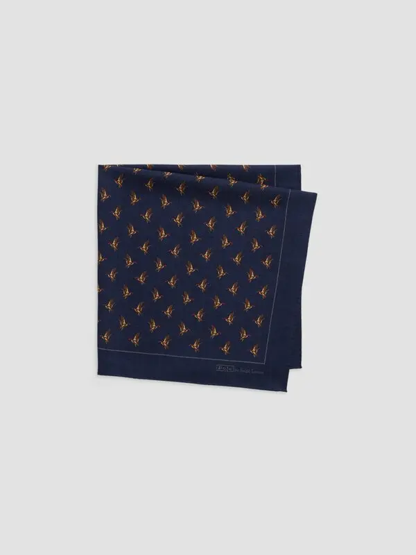 Polo Ralph Lauren Duck-print Wool Challis Bandanna - Navy