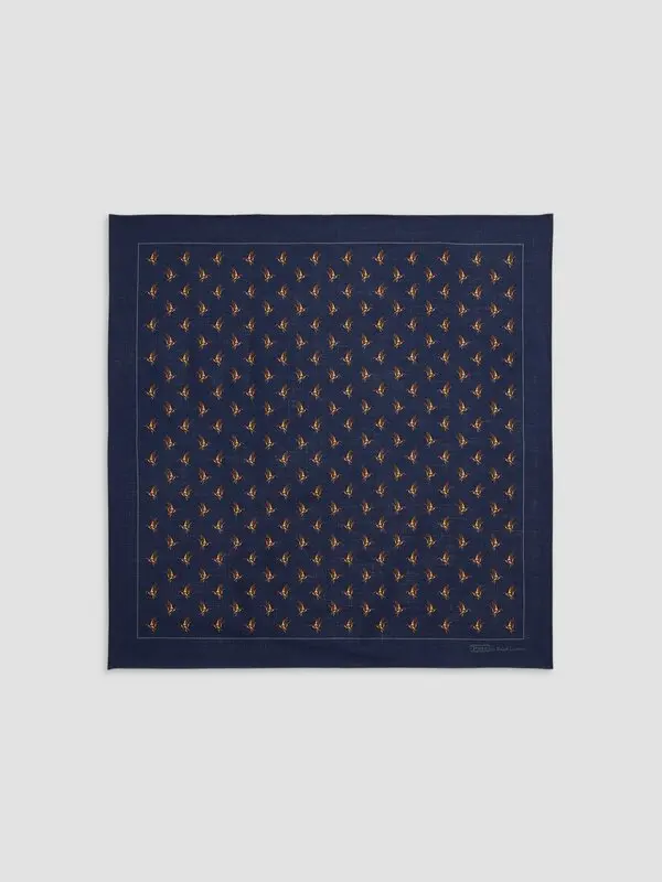 Polo Ralph Lauren Duck-print Wool Challis Bandanna - Navy