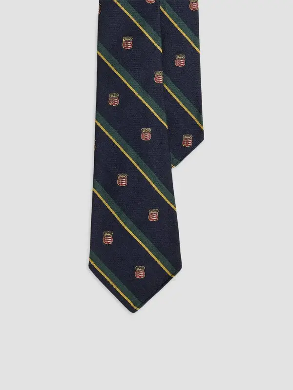 Polo Ralph Lauren Vintage-inspired Striped Wool-silk Club Tie