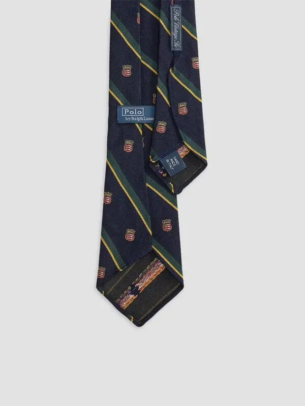 Polo Ralph Lauren Vintage-inspired Striped Wool-silk Club Tie
