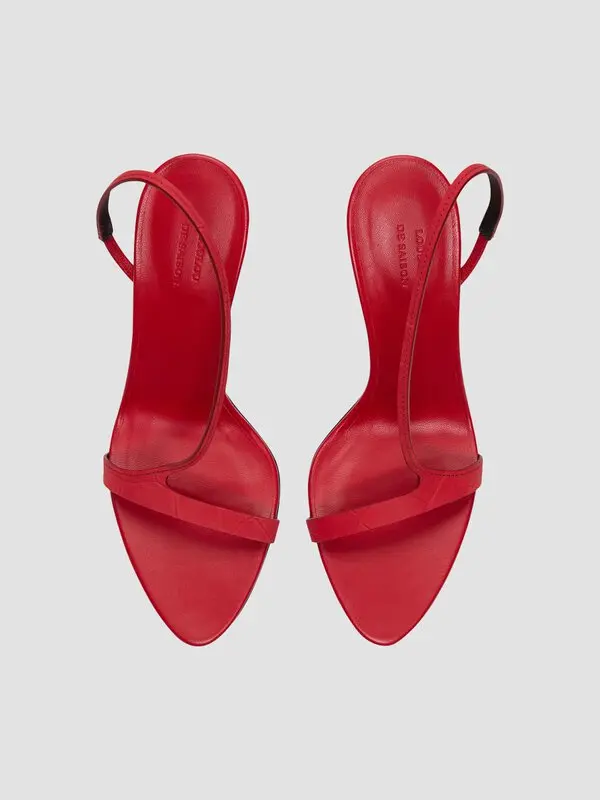 LOULOU STUDIO Lane 85mm Leather Sandals - Red