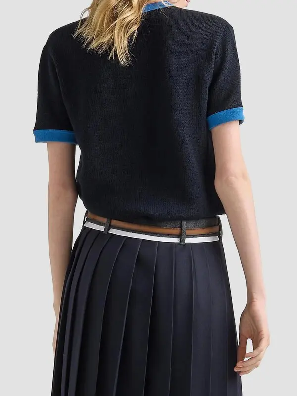 Prada Short-sleeved Cashmere Sweater - Blue