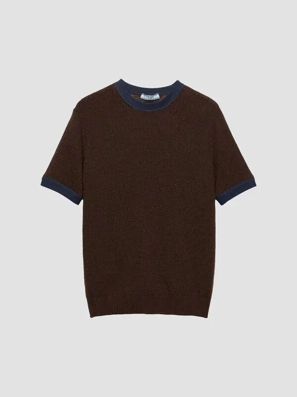 Prada Short-sleeved Cashmere Sweater - Brown