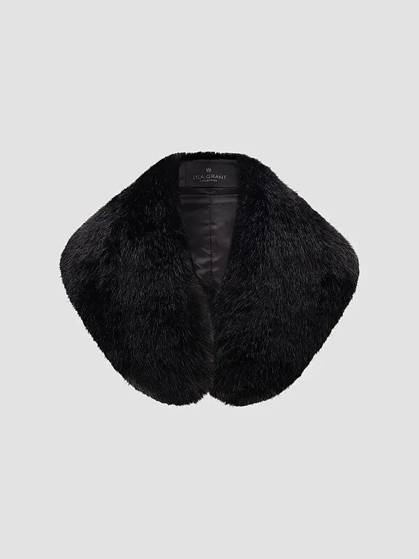 LYLA GRANT Faux Fur Fox Stole