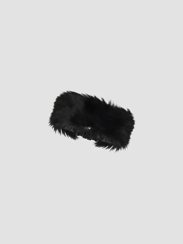 Gorski Merinillo Shearling Lamb Headband - Black