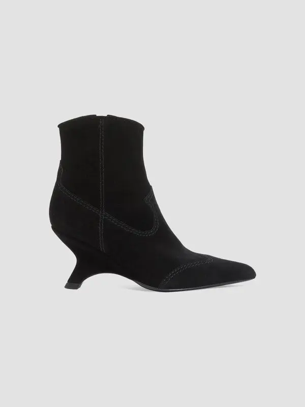Simkhai Shadow 75mm Suede Western Boots - Black