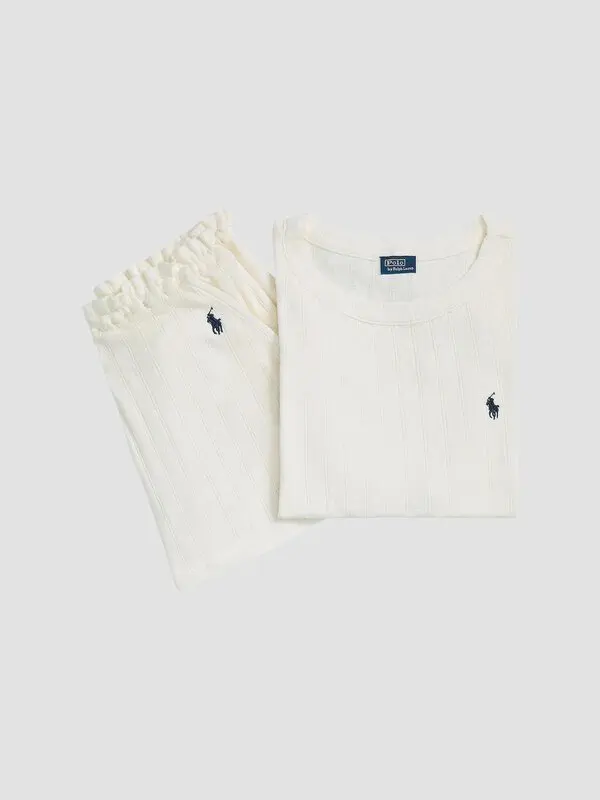 Polo Ralph Lauren Polo Pointelle Cami Short Pajamas - Egret