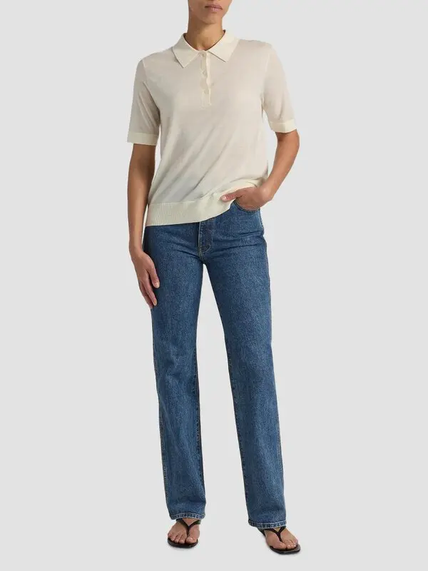 Loulou De Saison Migo Fine Cashmere Polo Top