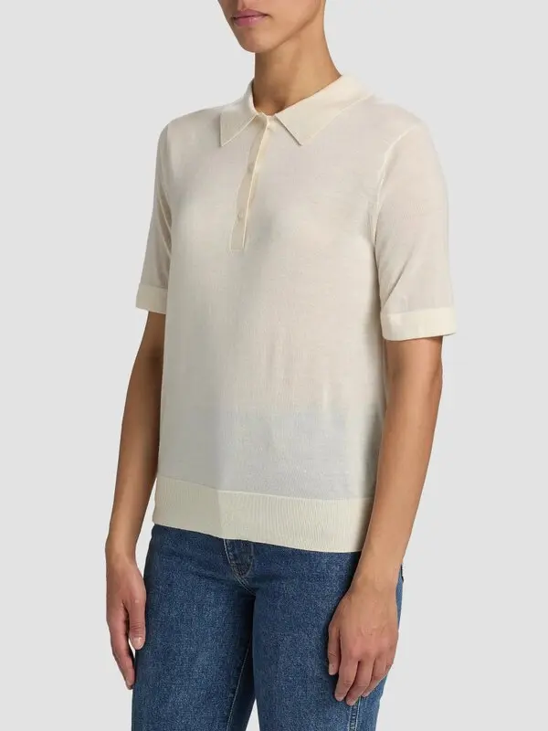 Loulou De Saison Migo Fine Cashmere Polo Top