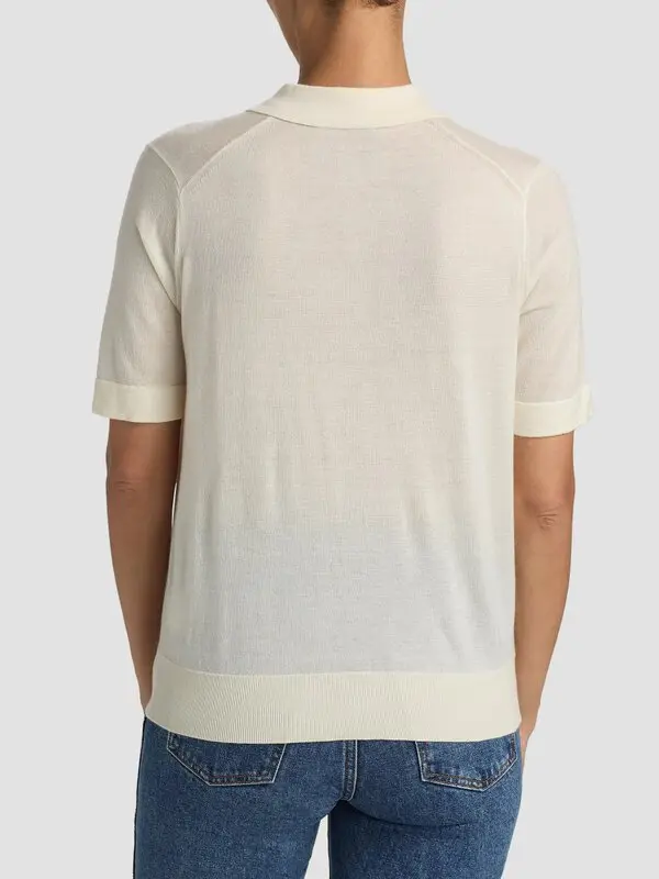 Loulou De Saison Migo Fine Cashmere Polo Top