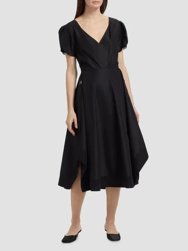 3.1 Phillip Lim Soft Tulip Sleeve V-neck Midi-dress