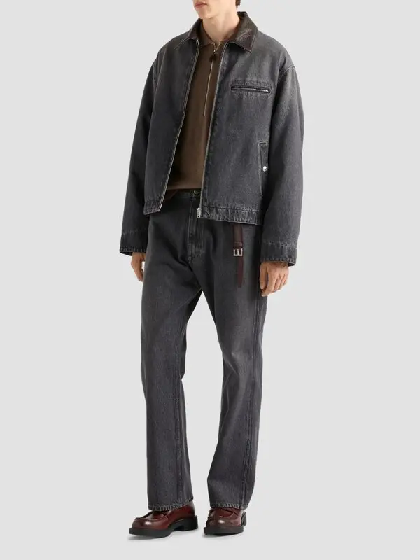 Prada Denim Blouson Jacket - Black