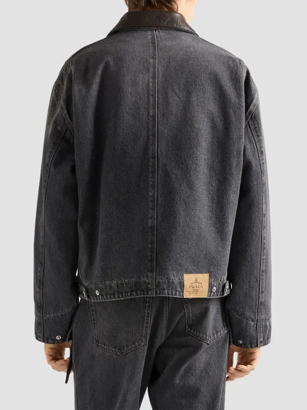 Prada Denim Blouson Jacket - Black