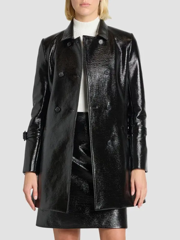 COURREGES Double-breasted Vinyl Coat