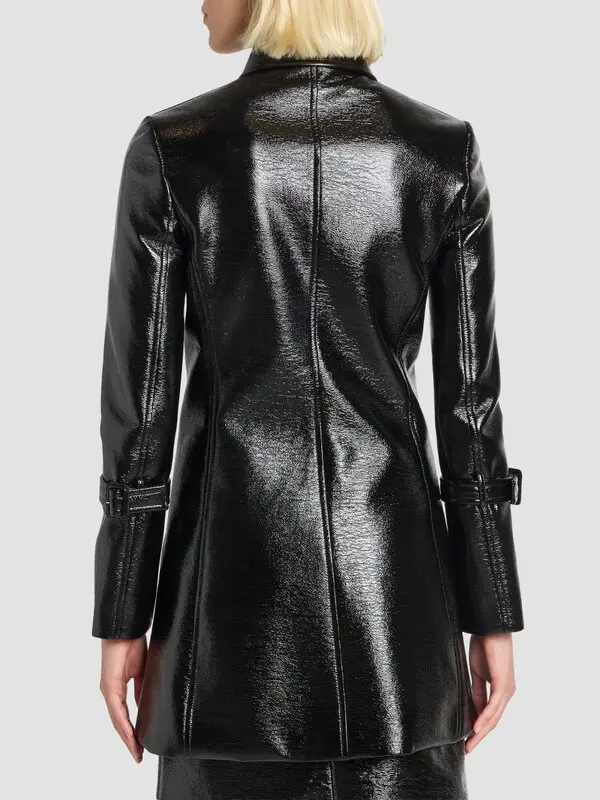 COURREGES Double-breasted Vinyl Coat