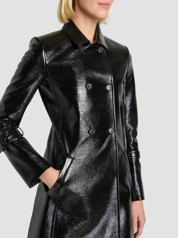 COURREGES Double-breasted Vinyl Coat