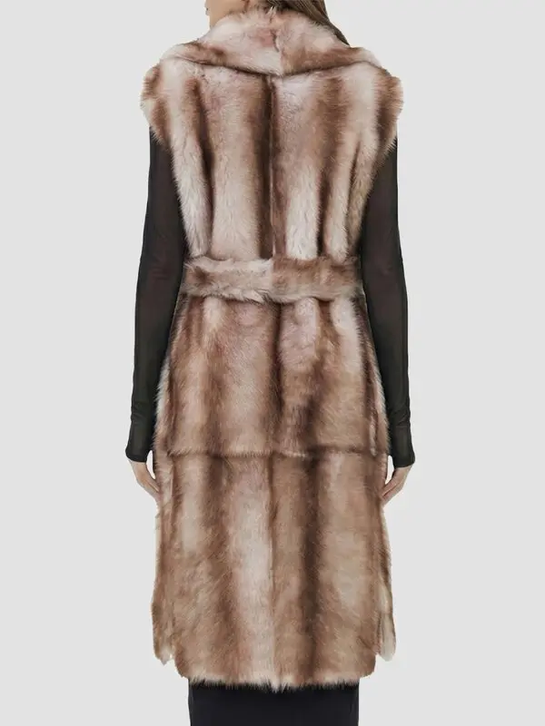 Gorski Toscana Lamb Long Vest, Belt