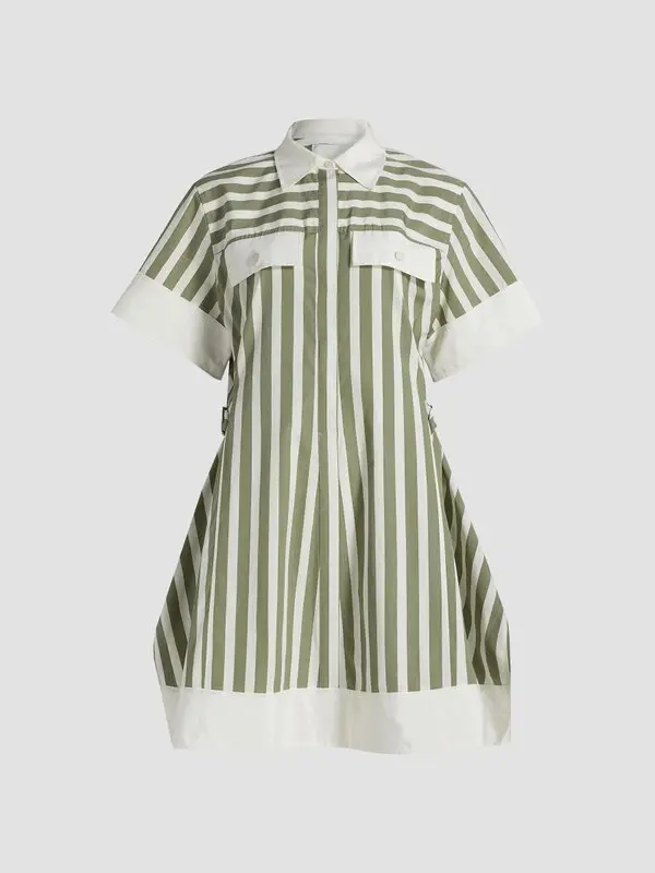3.1 Phillip Lim Striped Cotton-silk Shirt Dress