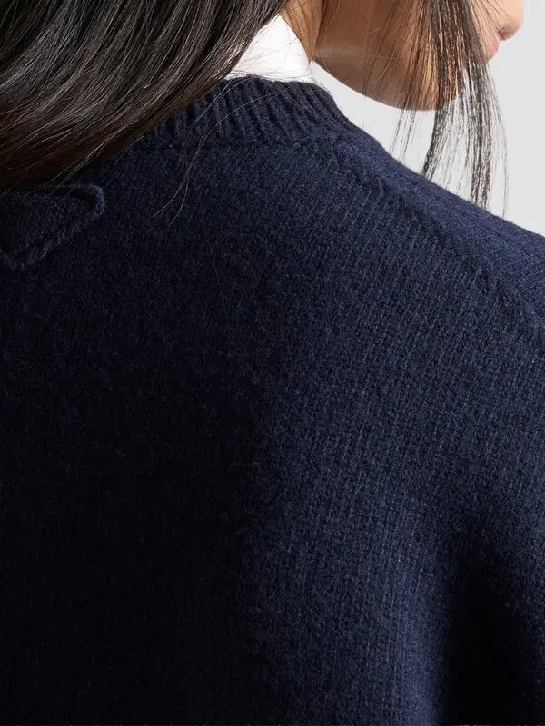 Prada Wool And Suede Sweater