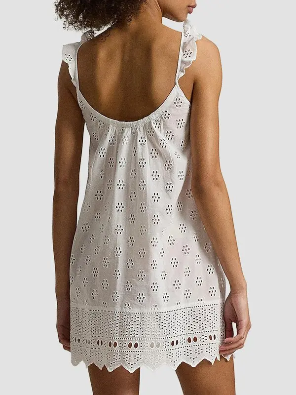 Polo Ralph Lauren Cotton Eyelet Cami Sleep Dress