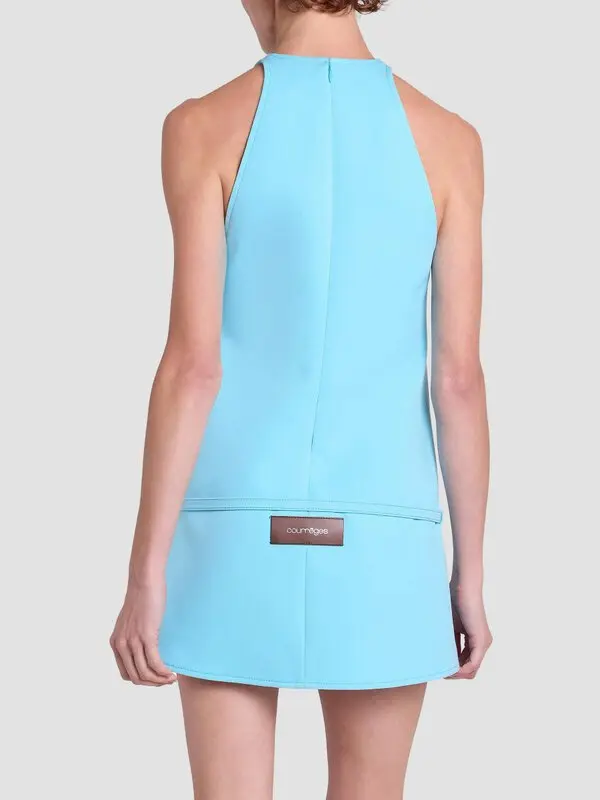 COURREGES A-line Belted Twill Minidress