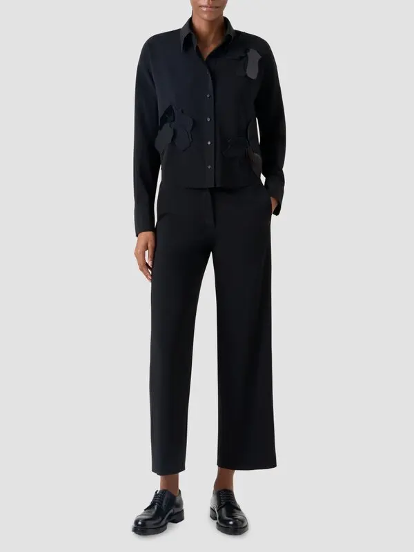 Akris 3d Floral Patch Blouse