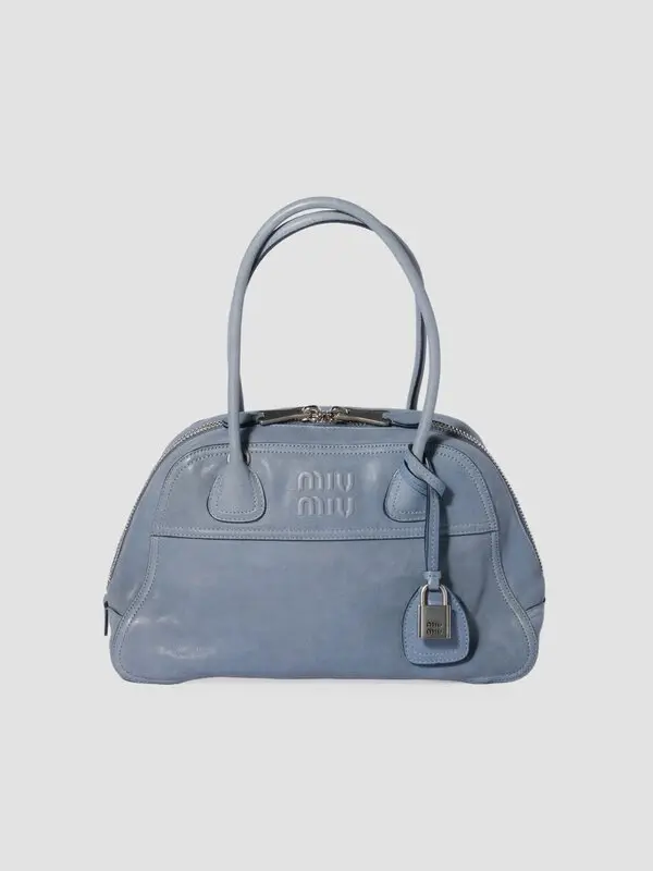 Miu Miu Vivant Leather Top Handle Bag - Blue