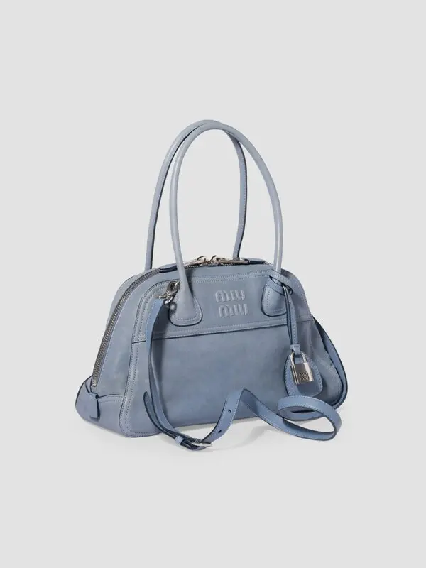 Miu Miu Vivant Leather Top Handle Bag - Blue