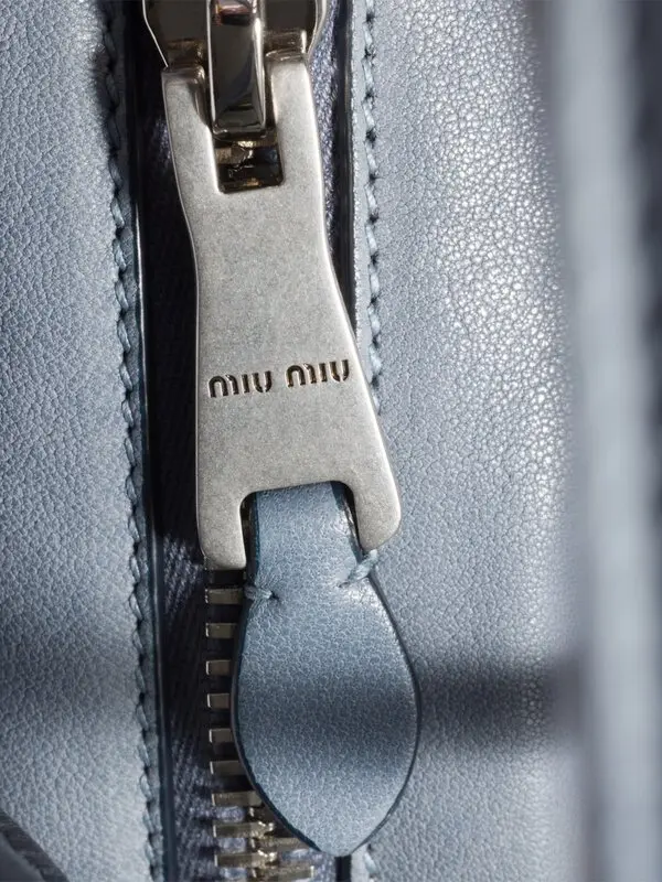 Miu Miu Vivant Leather Top Handle Bag - Blue