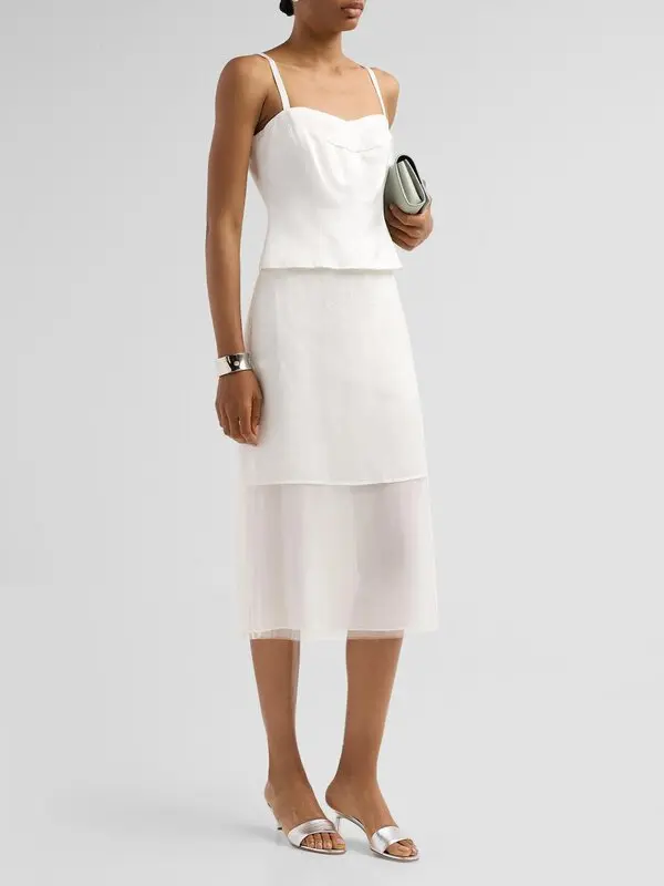 JASON WU Layered Twill Midi Dress