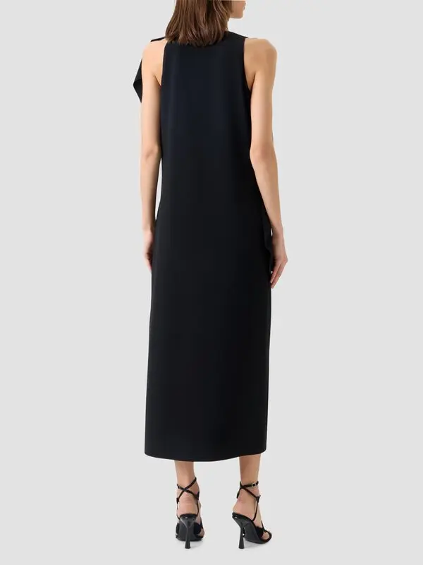 Akris Lasercut Crêpe Appliqué Midi Dress