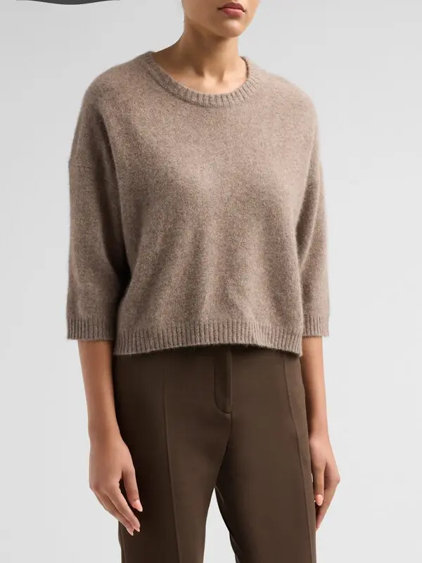 Loulou De Saison Azali Knit Crewneck Sweater - Ashes Melange