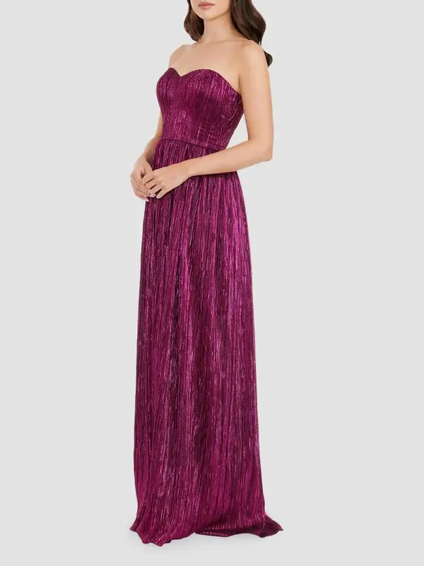Dress The Population Audrina Pleated Bustier Maxi Dress
