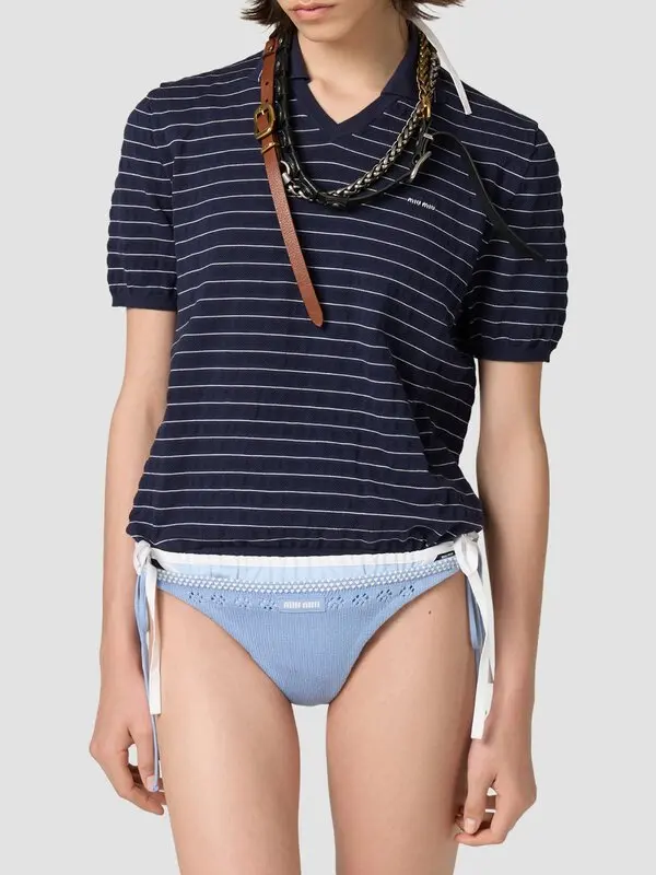 Miu Miu Cotton Sweater - Blue