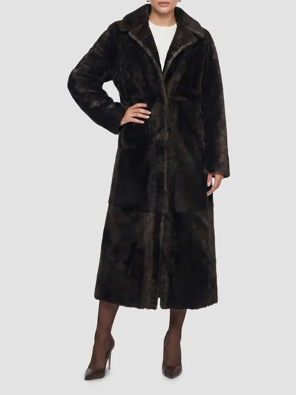 Gorski Reversible Merino Shearling Lamb Belted Coat