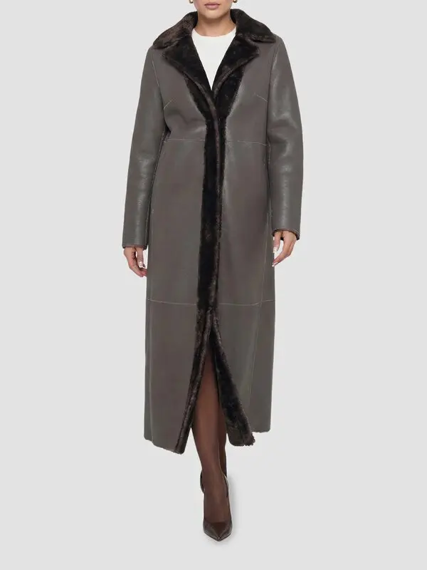 Gorski Reversible Merino Shearling Lamb Belted Coat