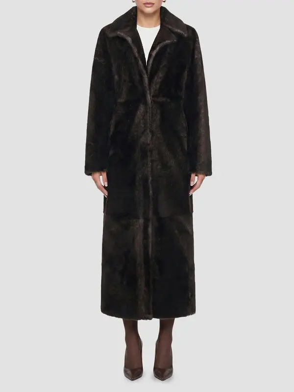 Gorski Reversible Merino Shearling Lamb Belted Coat