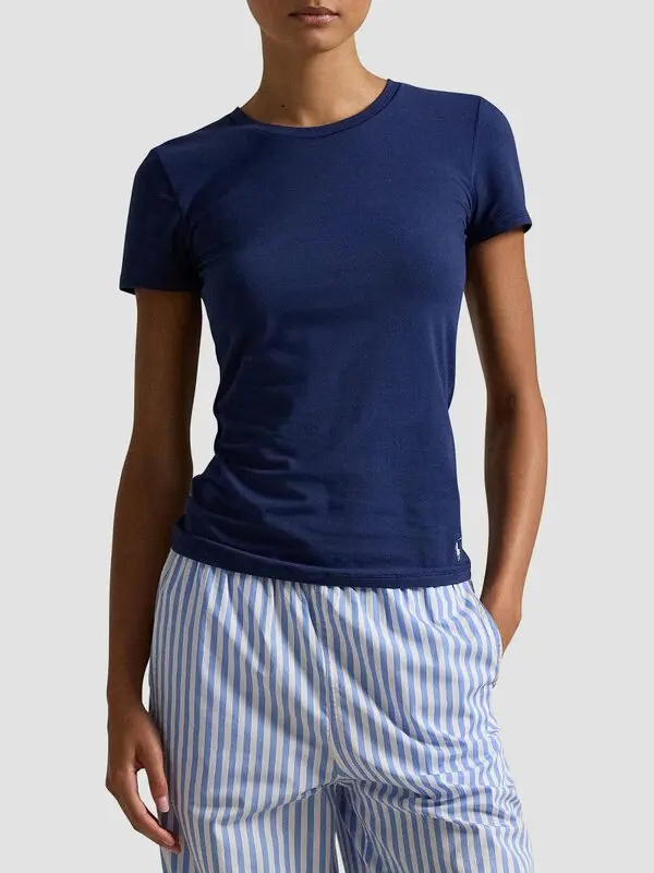 Polo Ralph Lauren Stretch Cotton T-shirt - Navy