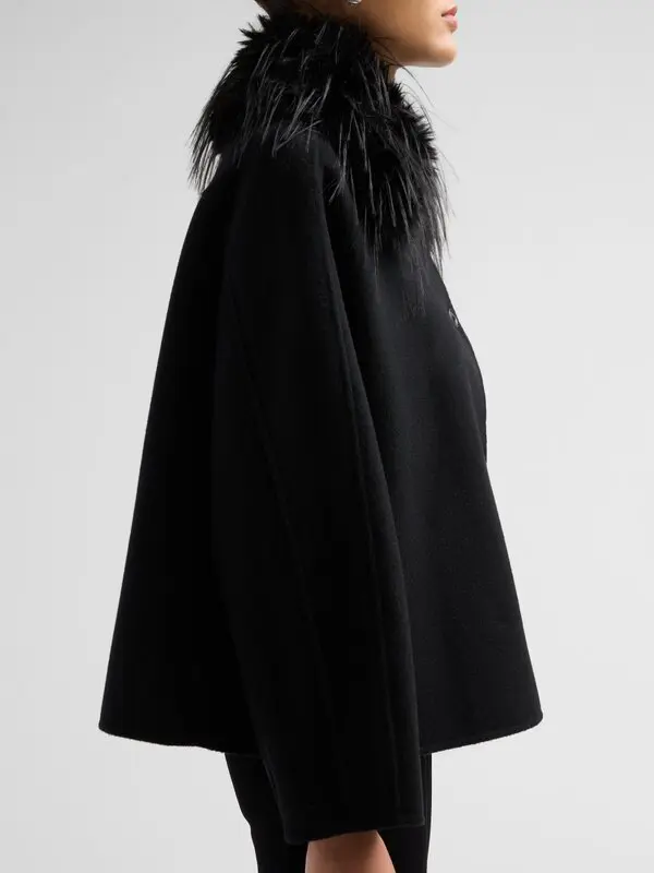 Loulou De Saison Rafe Faux-fur-collar Wool Jacket