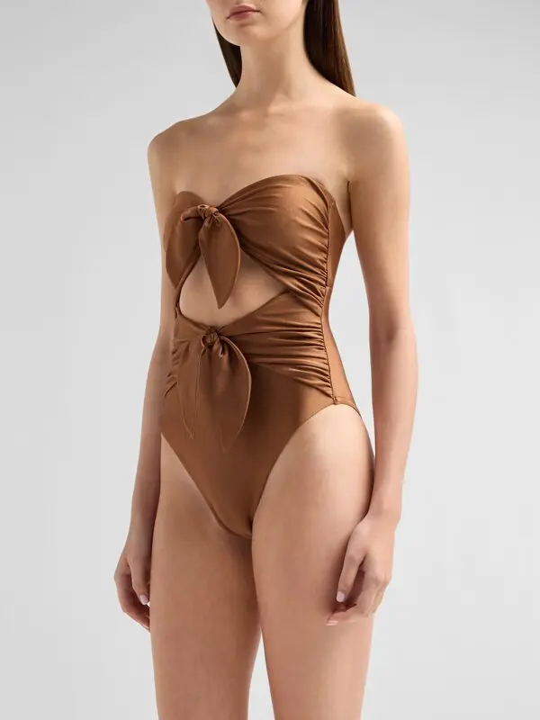 Zimmermann Aster Scarf Tie One-piece Swimsuit