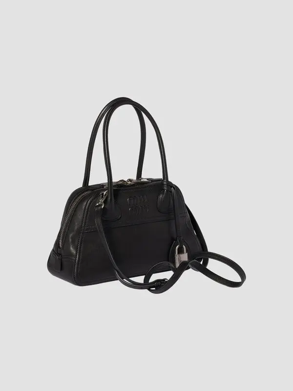 Miu Miu Vivant Nappa Leather Top Handle Bag - Black