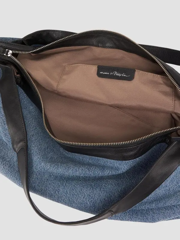 3.1 Phillip Lim Medium Luna Cotton Denim Hobo Bag