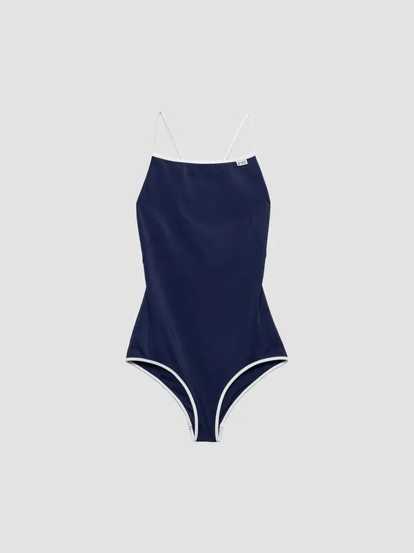 Prada One-piece Jersey Swimsuit - Blue