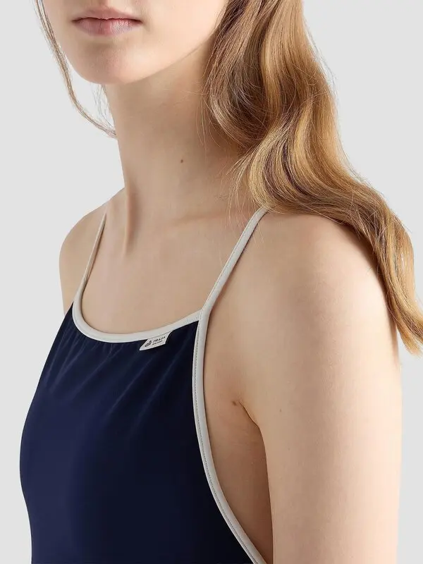 Prada One-piece Jersey Swimsuit - Blue